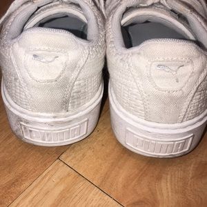 Puma | Shoes | Puma Basket White Crochet Sneakers | Poshmark